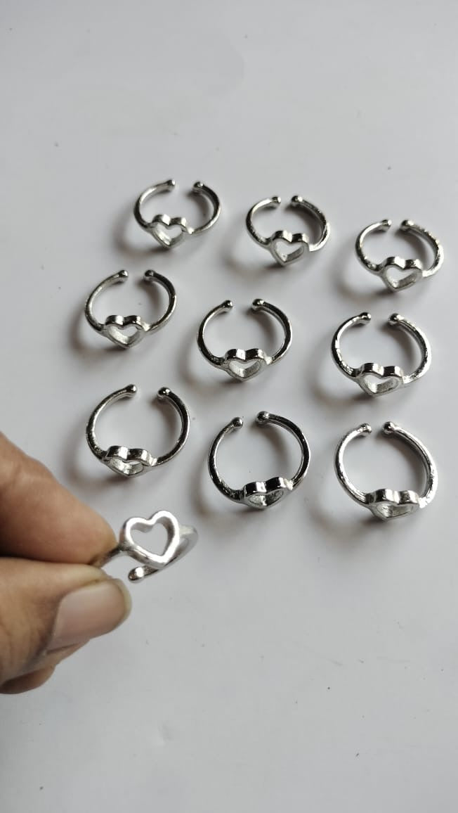 Open Heart shape ring base for resin